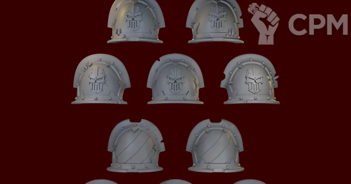 Iron Warriors Terminators Shoulder Pads V7 - купить от ForgeNight по ...