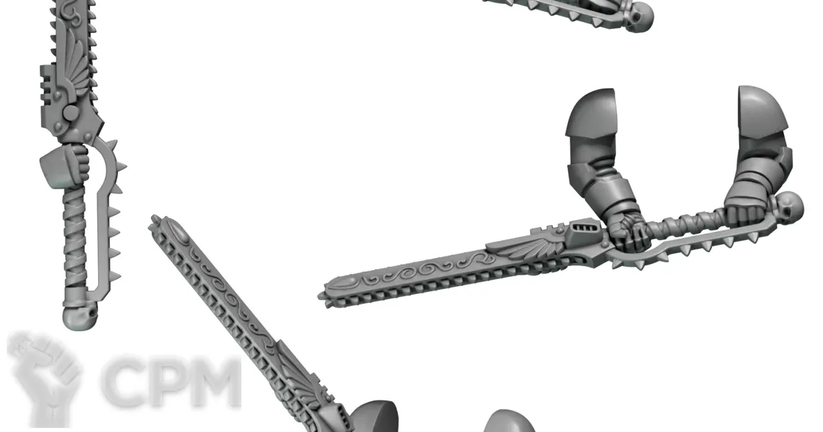 Blood Angels two handed chainsword - Свободный Рынок Миниатюр