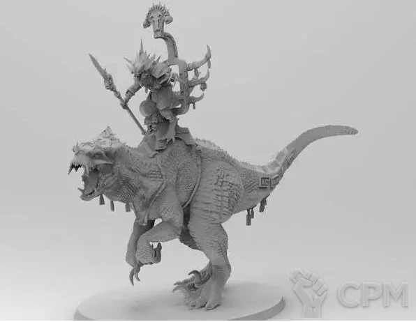 Kroq Gar / Saurus Oldblodd on Dread Saurian - Свободный Рынок Миниатюр