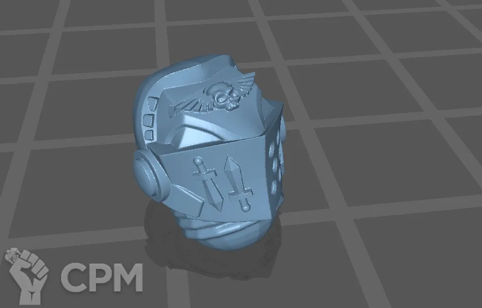 Серые рыцари шлем / Grey Knights Helmet 1 - Свободный Рынок Миниатюр